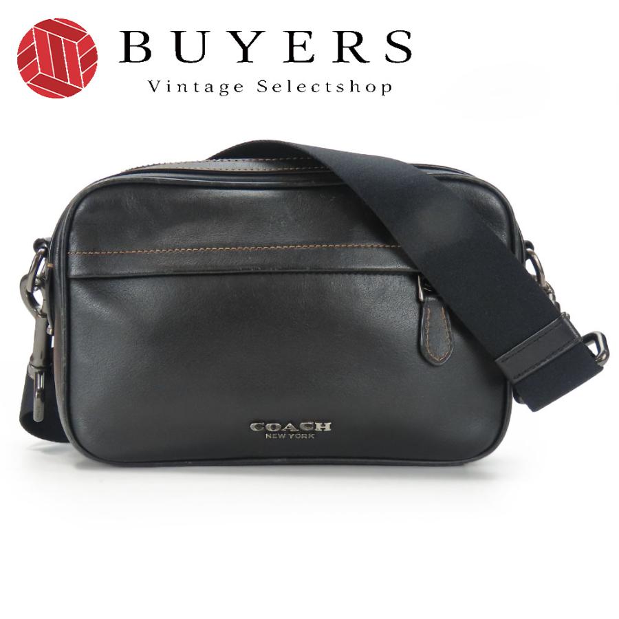 COACH（コーチ） 中古 ショルダーバッグ グラハム F39946 レザー ブラック シルバー金具 ボディバッグ 斜め掛け レディース ...