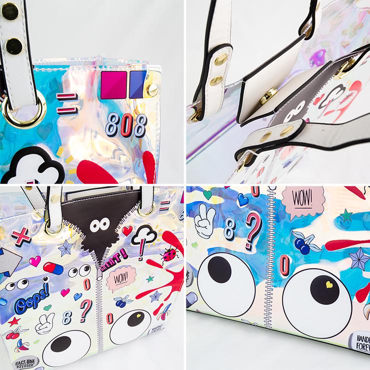 EYE THEME アイテーマ クリア トートバッグ ET1982 レディース バッグ 個性的 総柄 かわいい おしゃれ : BUZZTOWN(バズタウン) - 通販 - Yahoo!ショッピング