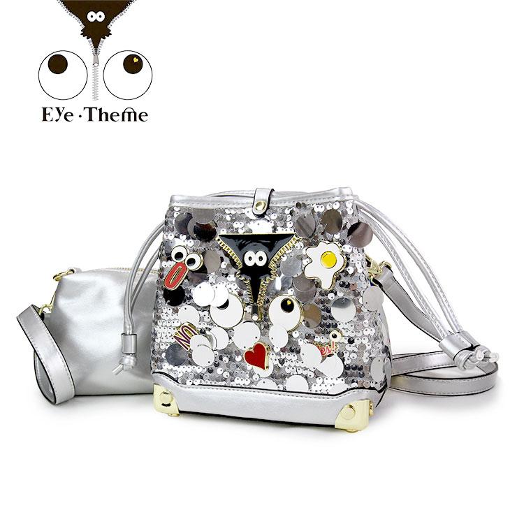 EYE THEME アイテーマ スパンコール 巾着 ショルダーバッグ ET2608 レディース バッグ おしゃれ かわいい 大人 個性的 女性 : BUZZTOWN(バズタウン) - 通販 ...