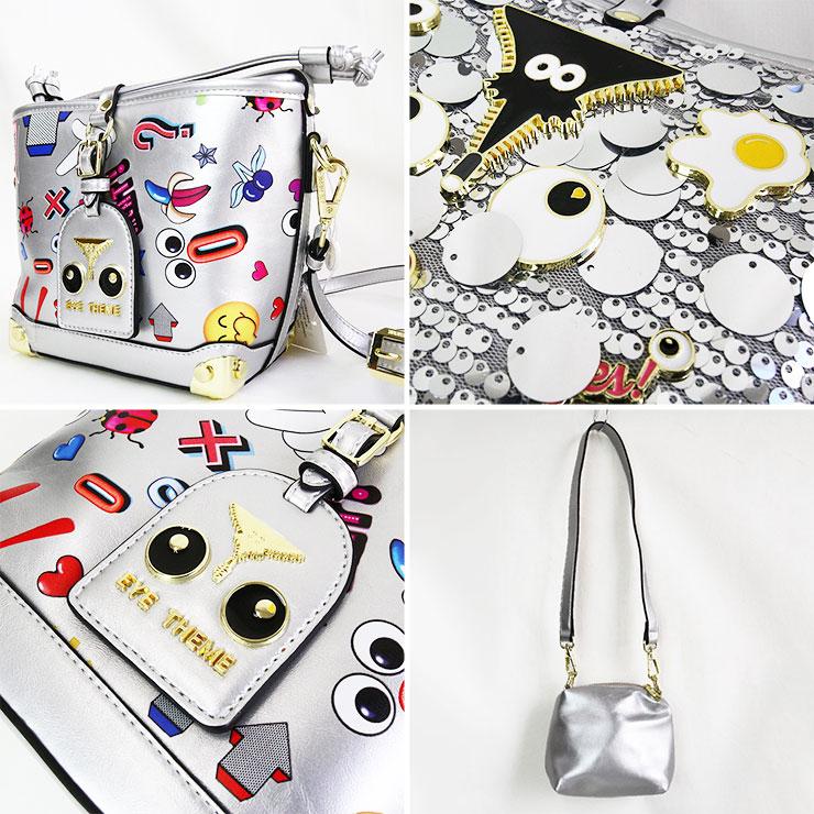 EYE THEME アイテーマ スパンコール 巾着 ショルダーバッグ ET2608 レディース バッグ おしゃれ かわいい 大人 個性的 女性 : BUZZTOWN(バズタウン) - 通販 ...