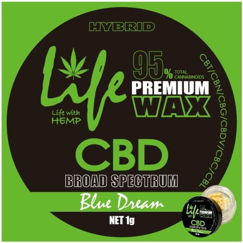 Life CBD Premium 95% WAX 1g Hybrid BlueDrem 高濃度 ハイブリッド ブロードスペクトラム ワックス : lifecbdwax : BUZZVAPE ...