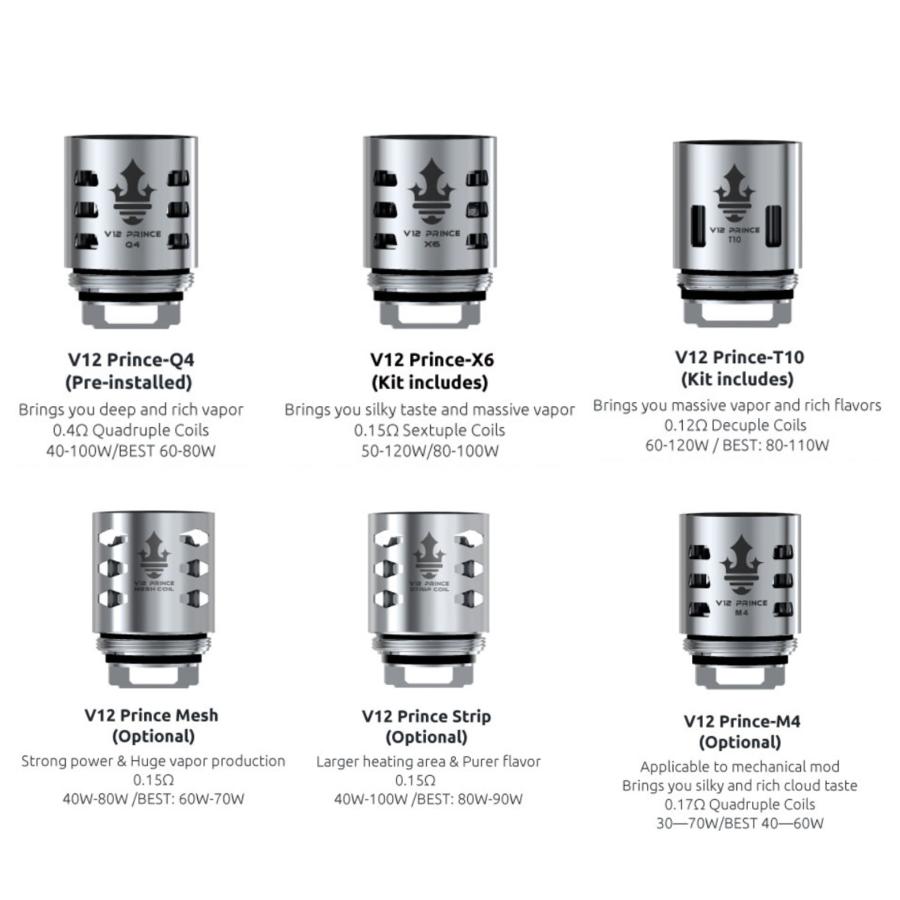 Smok V12 Prince Coil 3個入り スモック 交換用 コイル vape 電子タバコ : buzzvape - 通販 ...