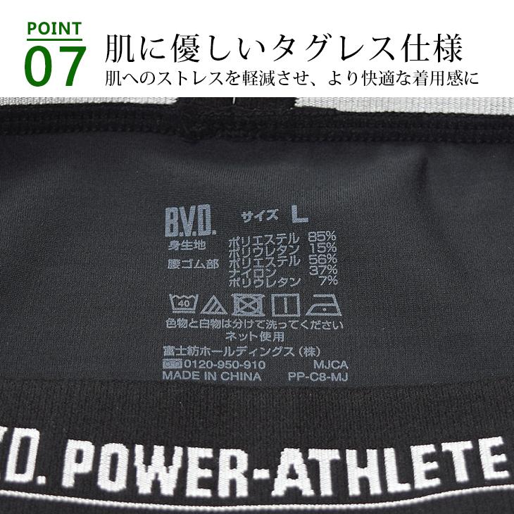 B.V.D bvd BVD POWERATHLETE パワーアスリート ミディアムハード ローライズボクサーパンツ WEB限定 (SMLLL) 吸水速乾 スポーツインナー メンズ 肌着 ...
