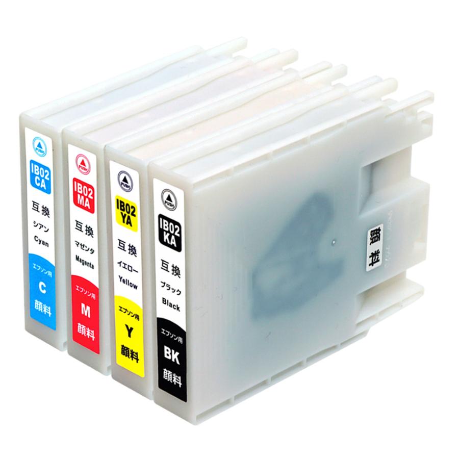 エプソン IB02 (KA/CA/MA/YA) 4色 全色顔料 エプソン用 互換 インクカートリッジ IB02KA IB02CA IB02MA IB02YA PX-M7110F PX ...