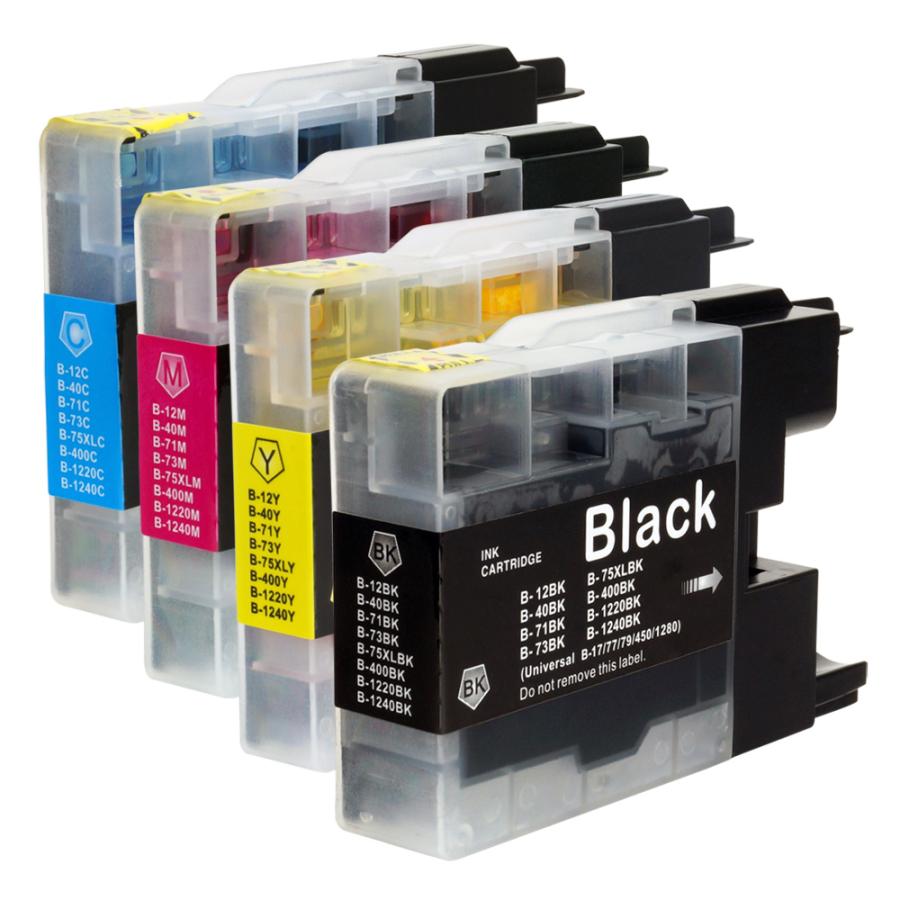 ブラザー工業 ブラザー LC12-4PK (BK/C/M/Y) 4色セット brother 互換インクカートリッジ 残量表示 ICチップ付 LC12 印刷 : CJstore - 通販 ...