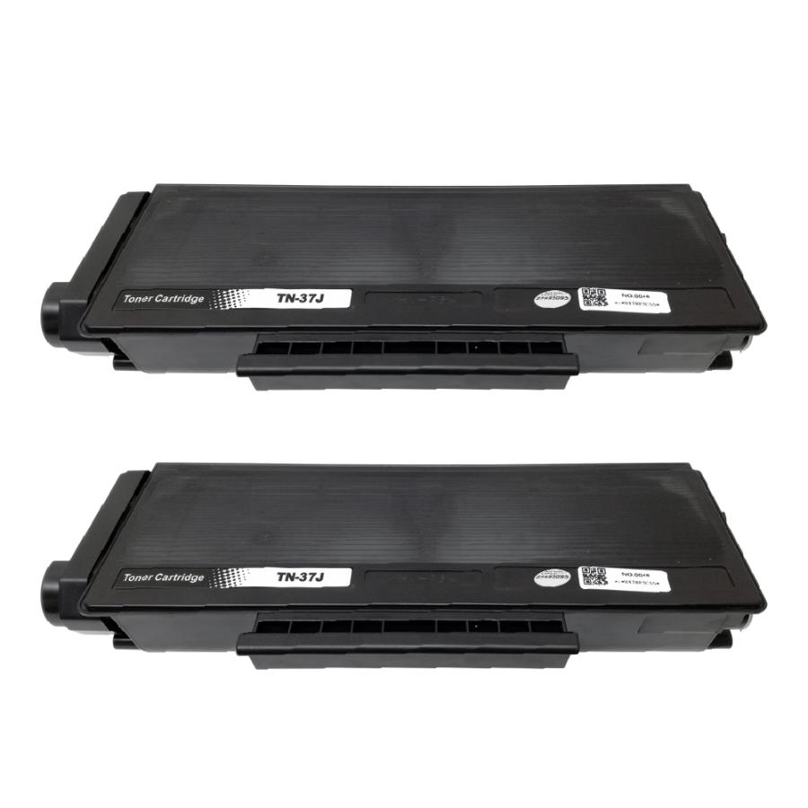 ブラザー工業 ブラザー TN-37J (BK/ブラック) 2本セット brother 互換トナーカートリッジ 製造番号(シリアルNo有り) 残量表示 TN37J 印刷 : CJstore ...