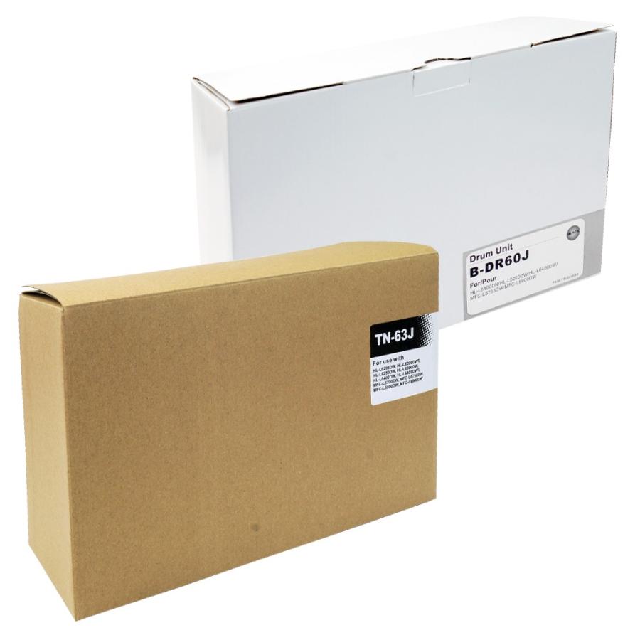 ブラザー DR-60J + TN-63J 各1本セット brother 互換ドラムユニット 製造番号(シリアルNo有り) DR60J TN63J 印刷 :TN63JxDR60J-CJ ...