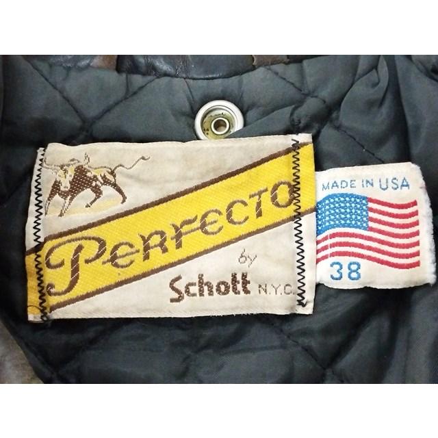 D243 [人気] schott ショット レザー ダブルライダース 38 ブラウン系 アメリカ製 | O★ : c-style - 通販 - Yahoo!ショッピング