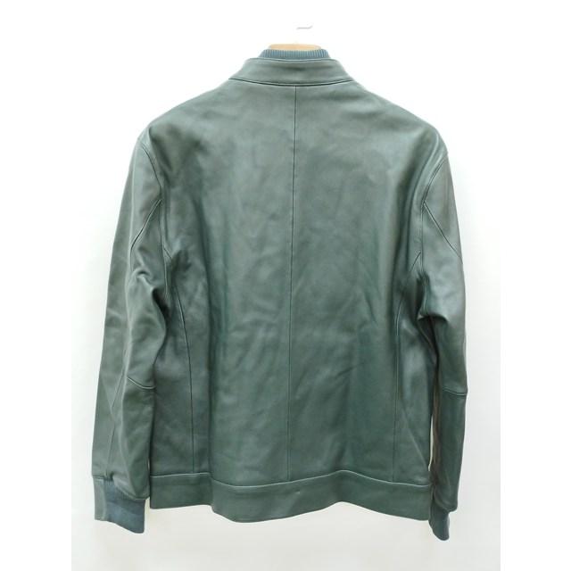 L712 [未使用品] MICHEL KLEIN ミッシェルクラン レザーブルゾン 51 グリーン系 ラムレザー MKWAR-01290 ...