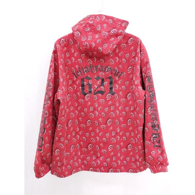 Y064 [春夏物][人気] LEFLAH レフラー アノラックパーカー ロゴプリント ペイズリー柄 L レッド | Y★ :Y064:c ...