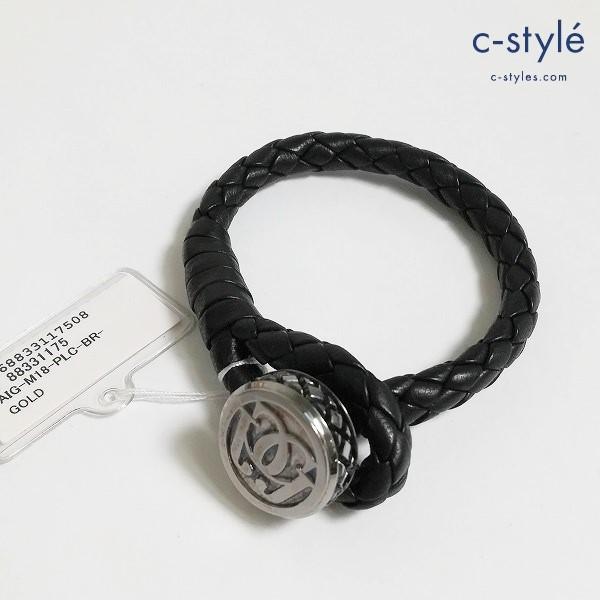 Z043 [新品] 定価3.8万円 CORE JEWELS コアジュエルス ブレスレット ブラック×シルバー AIG-M18-PLC-BR ...