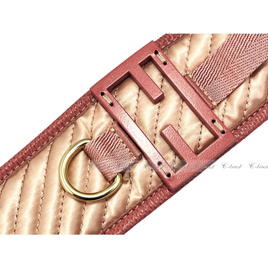 FENDI K703.. フェンディ ストラップユー ショルダー ナイロン レザー FF ロゴ イタリア製 8AV429AMMMF0J2F 新品 ★ BABY PINK : C-Trust ...