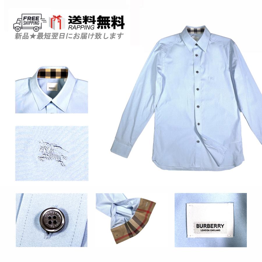 BURBERRY K956-XS.. バーバリー シャツ チェック トップス アウター ドレス メンズ ロゴ 長袖 ライニング 新品 ★ PALE BLUE : C-Trust - 通販 ...