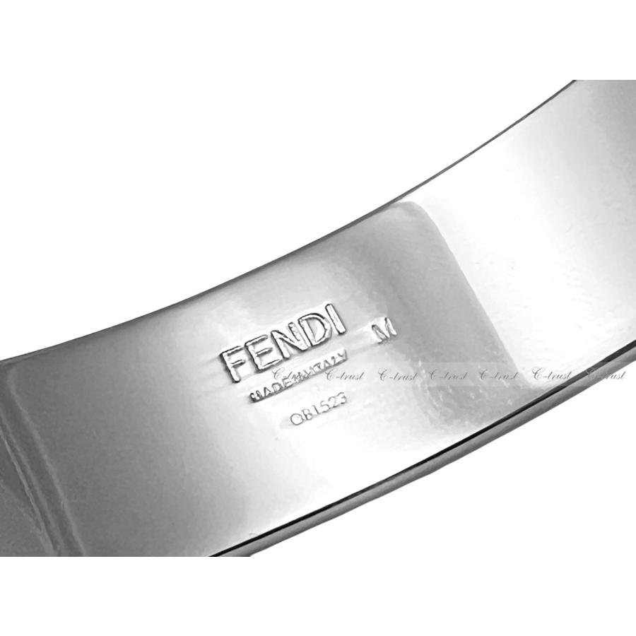 FENDI（フェンディ） L331-M.. FENDI Shadow ブレスレット アクセサリー パラジウム メタル FF ロゴ イタリア製 7AJ765B08F0TH0 ★ SILVER ...