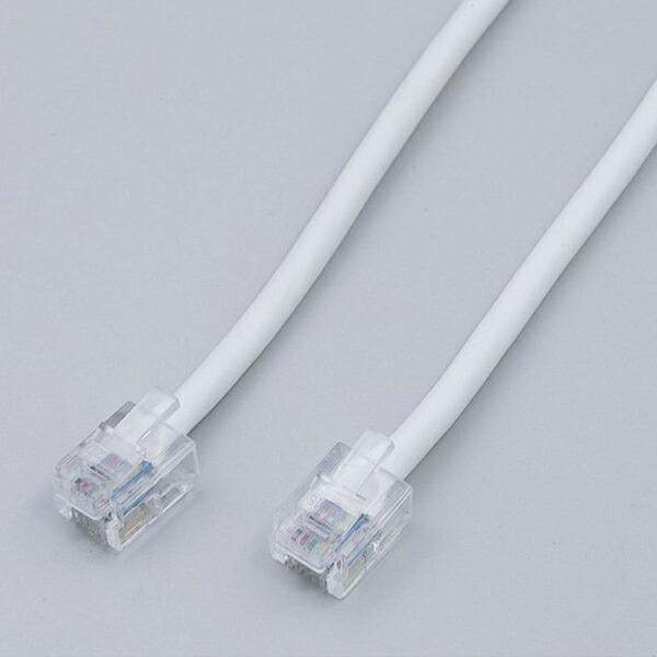 ELPA 6極6芯テレホンコード 10m TEW-S100 電話機 電話線 FAX ターミナルボックス ドアホン インターホン ビジネスホン エルパ : tew-s100 : ケーブルストア ...