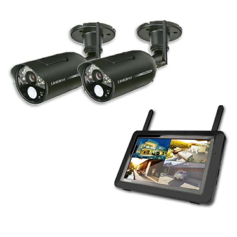 ユニデン ワイヤレスセキュリティカメラ 防水型カメラ×2台＋モニターセット UDR7011 フルHD 防犯カメラ ワイヤレス 屋外 屋内 :udr7011:ケーブルストア - 通販 ...