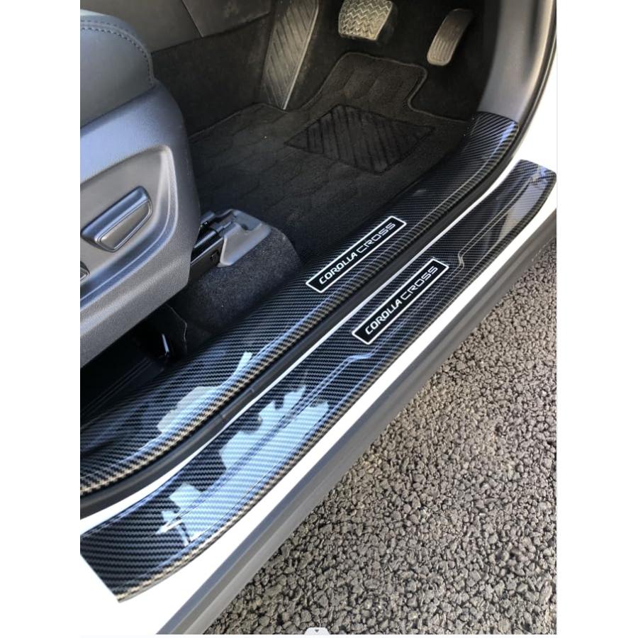 MEKOMEKO トヨタ 新型カローラクロス 専用 内外側 スカッフプレート サイドステップ ステップガード 汚れ防止 滑り止め 傷防止 イ : TheCacaoStore - 通販 ...