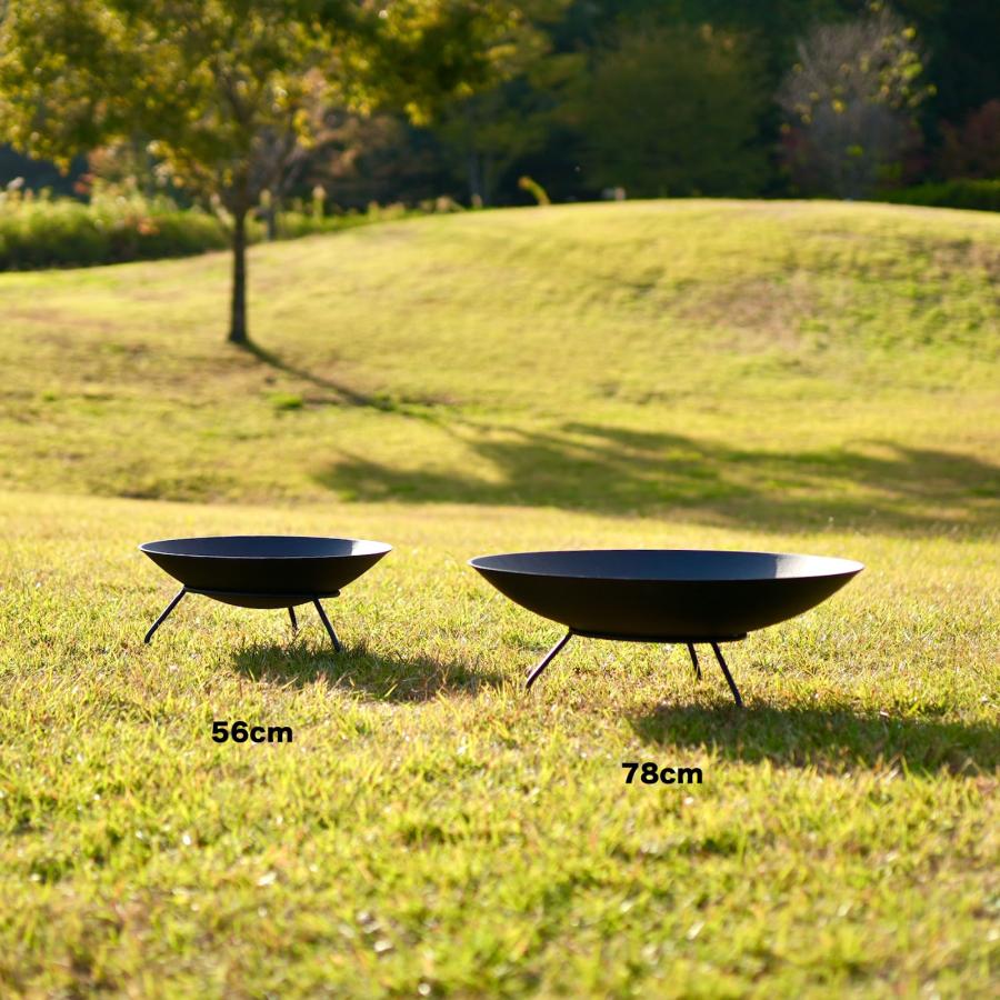 鋳物製ファイヤーピット、シンプルでスタイリッシュな焚き火台、庭やキャンプ、グランピングにも最適・高耐久、cacomoca Fire Pit CroManyon 56cm : cro56 ...