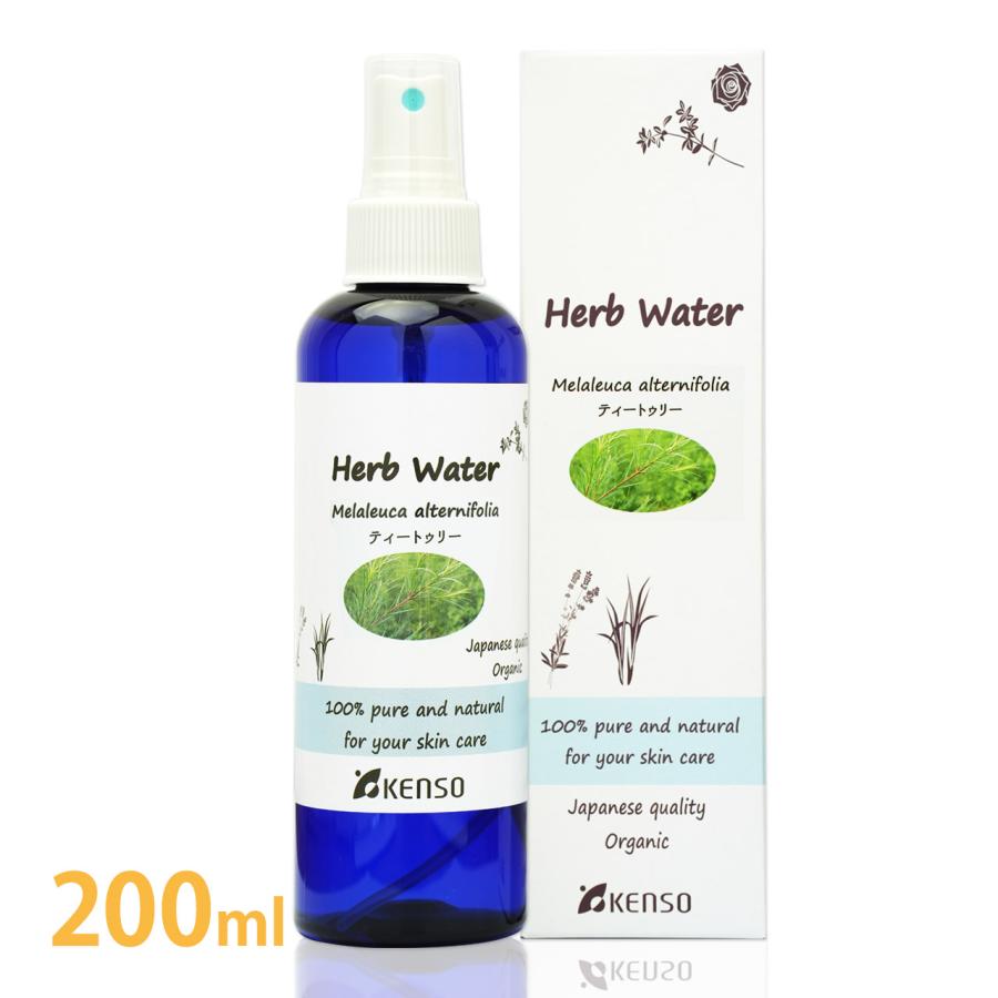 ティートゥリー ウォーター （国産） 200ml （KENSO）(ティートリー ハーブ 芳香蒸留水 フローラル ハイドロソル 無添加 化粧水 ...