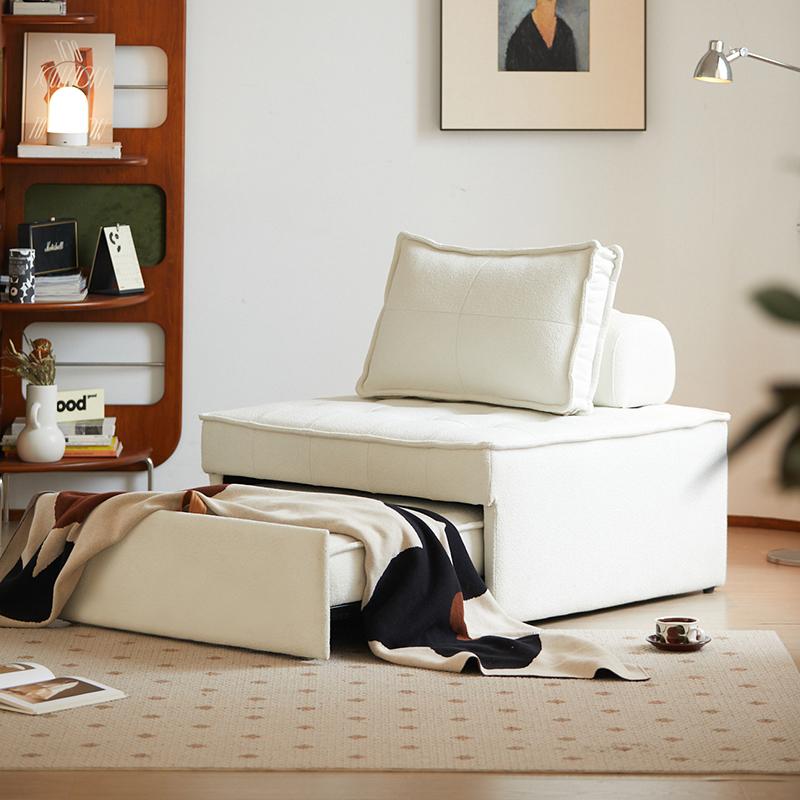 クーポンで最大20%OFF CAGUUU 3段階スライド式ソファーベッド L93*W93-160*H45cm コンパクトサイズ 折りたたみ式 静音キャスター付き 高反発ウレタン素材 ...