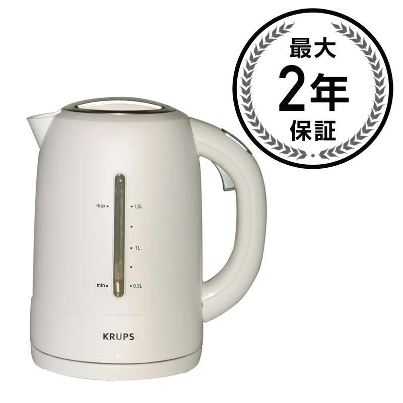クラップス FLF2-J1 コードレス 電気ケトル ホワイト Krups FLF2J1 Cordless Electric Kettle ...