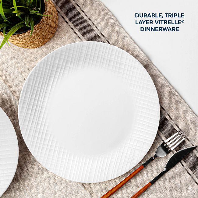 コレール 食器 ディナーウェア 4組 12点セット リネン織 Corelle Linen Weave 12-piece Dinnerware Set, : カリフォルニアキッチンマーケット ...