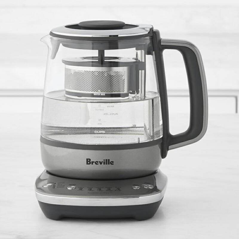 ガラス 電気ケトル 1L コンパクト ティーメーカー 温度調節可能 ブレビル BPAフリー Breville Tea Maker ...