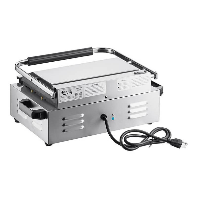 パニーニメーカー 業務品質 プロ仕様 プレス グリル タイマー機能付 溝なし フラット 平面 Avantco PG200S ...