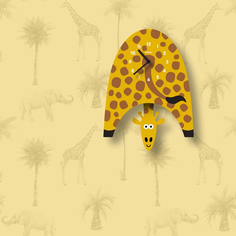 ウォールクロック キリン クォーツ アクリル マット仕上げ 振り子 時計 壁掛け アメリカ製 モダン ムース Modern Moose ...