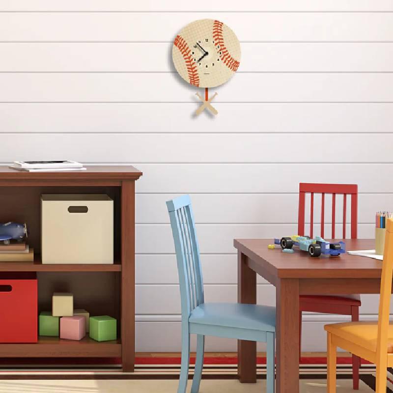 ウォールクロック 野球 木製 ウッド 振り子 時計 壁掛け モダン ムース Modern Moose baseball pendulum ...