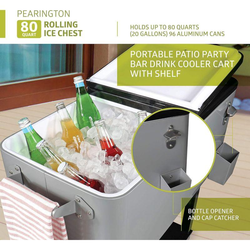 カート型 クーラーボックス 76L キャスター 栓抜き付 Pearington Cooler Cart : カリフォルニアキッチンマーケット - 通販 - Yahoo!ショッピング