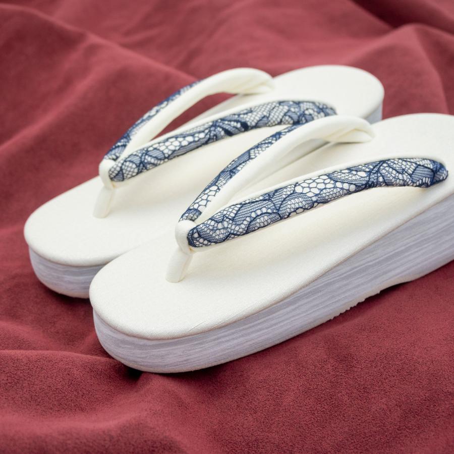 Calen Blosso 菱屋カレンブロッソ カフェぞうり レディース No.26321 ボタニカルレース鼻緒/ネイビー×オフホワイト S M Lサイズ : 菱屋カレンブロッソYahoo!店 ...