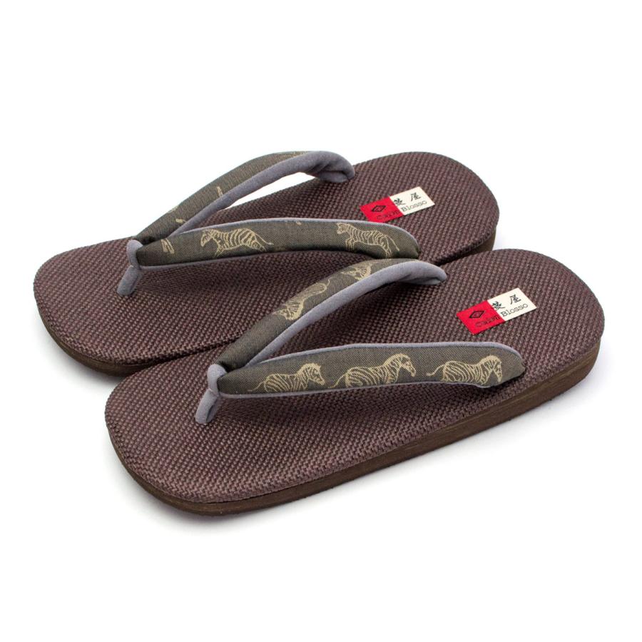 Calen Blosso 菱屋カレンブロッソ カフェぞうり メンズ No.2720 しまうま柄 ブラウン S M L LLサイズ : 菱屋カレンブロッソYahoo!店 - 通販 - Yahoo ...