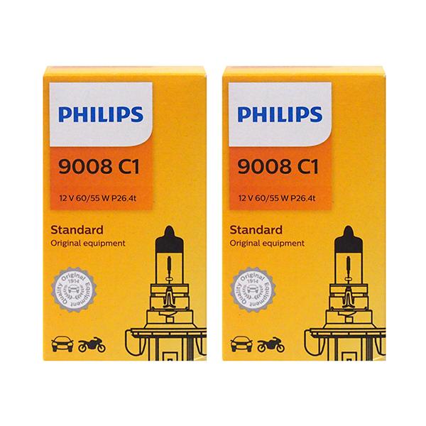 PHILIPS ハロゲンバルブ H13/9008 55/60W SET（05-08y ハマー H3、07y- GMC ユーコンデナリ、07y- フォード エクスペディション 他） : e411 ...