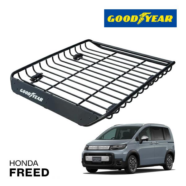GOODYEAR 正規品 スチール ルーフラック MEGA PRO ルーフキャリア ブラック 134×110×12cm 耐荷重100kg ...