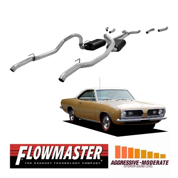 FLOWMASTER 正規品 アメリカンサンダークロスメンバーバックエキゾーストシステム 67-74y Mopar A-Body V8 ...