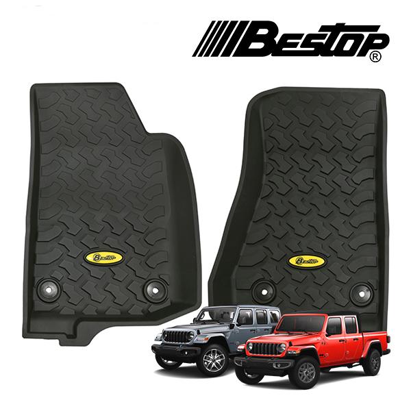 BESTOP 正規品 フロアマット ラバーマット ブラック 5151401 運転席/助手席用 1台分 ジープ JL ラングラー | JT グラディエーター : カリフォルニアカスタム ...