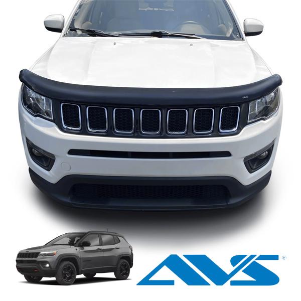 AVS 正規品 専用設計 CARFLECTOR バグガード カーフレクター フードプロテクター AVSロゴ入 スモーク 17-22y ジープ ...