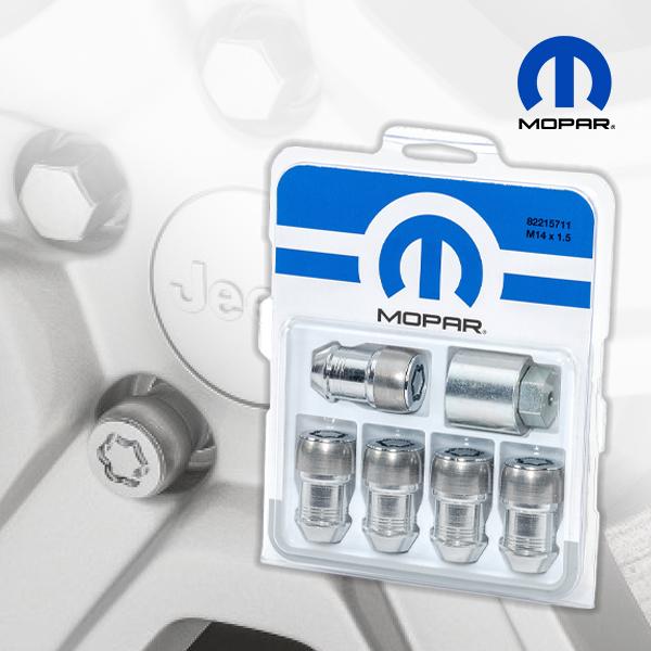 MOPAR純正 ホイールロックナット クローム M14 x 1.5 82215711 5本セット ジープ JL ラングラー | JT ...