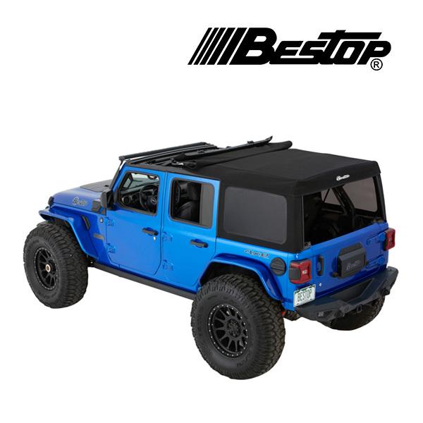 BESTOP 正規品 ジープ JL ラングラー 4ドア SUPERTOP SQUAREBACK ソフトトップ ブラックツイル 54726-17 ...