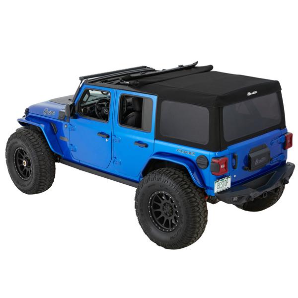 BESTOP 正規品 ジープ JL ラングラー 4ドア SUPERTOP SQUAREBACK ソフトトップ ブラックツイル 54726-17 ...
