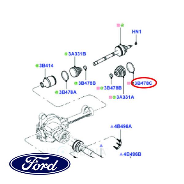 フォード純正 ドライブシャフト アウターブーツ クランプ ラージ 103MM F65Z-3B478-DA 07-17y ナビゲーター ...