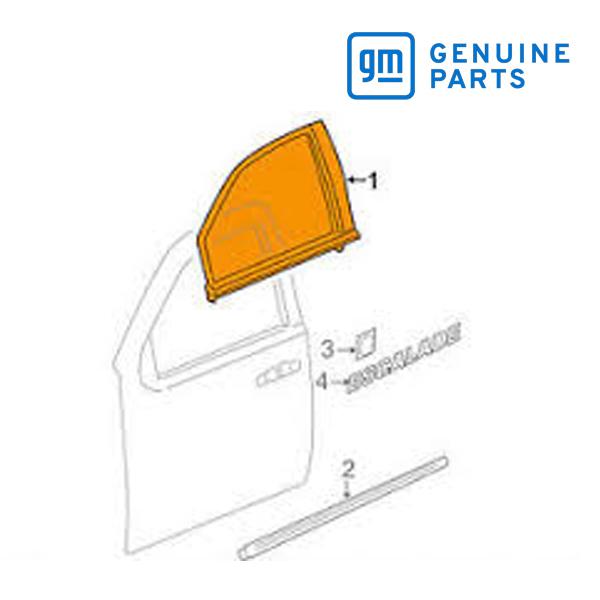 GM純正 フロントドア ウインドモール ランチャンネル 左側 運転席側 LH 20772075 07-10y エスカレード/エスカレードESV ...