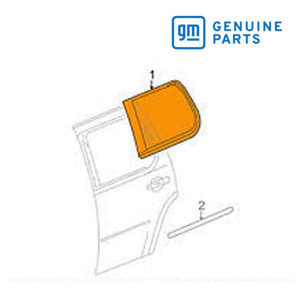 GM純正 リアドア ウインドモール ランチャンネル 左側 運転席側 LH 20772078 07-13y エスカレード : カリフォルニア ...