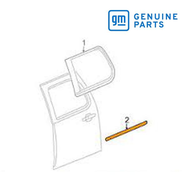 GM純正 リアドア サイドモール クローム 左側 運転席側 LH 15876403 07-14y エスカレード ESV/EXT ...