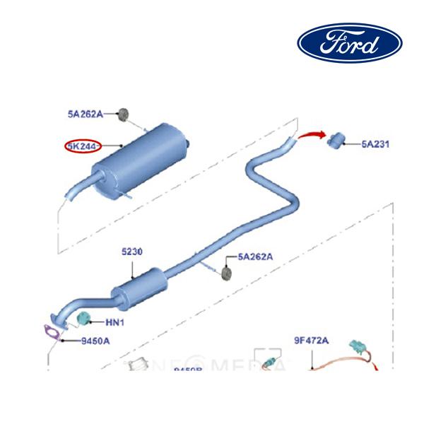 フォード純正 13y- フィエスタ リアマフラー 1837749 : カリフォルニアカスタム Yahoo!店 - 通販 - Yahoo!ショッピング