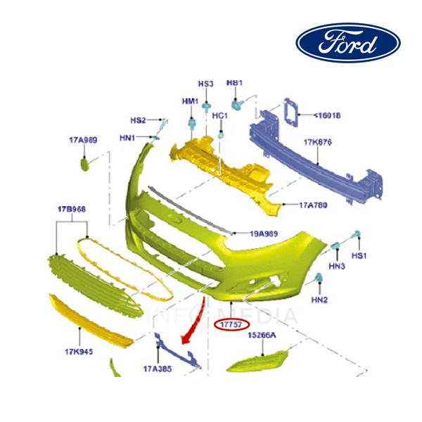 フォード純正 13y- フィエスタ バンパーフェース フロント 1814802 : カリフォルニアカスタム Yahoo!店 - 通販 ...