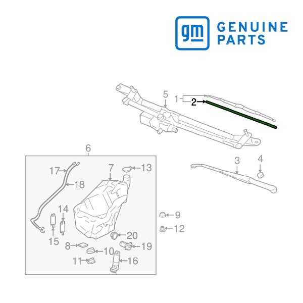 GM純正 フロント ワイパーブレード ゴム リフィール 12368668 02-05y エスカレード/エスカレードESV/エスカレードEXT : カリフォルニアカスタム Yahoo!店 ...