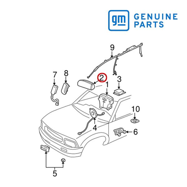 GM純正 05y トレイルブレイザー トレイルブレイザーEXT用 エアバック モジュール 助手席 フロント 右側 10391178 : カリフォルニアカスタム Yahoo!店 - 通販 ...