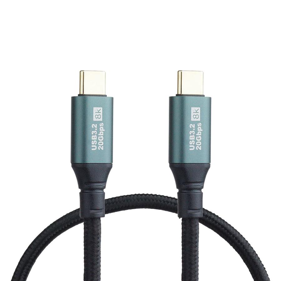 Type-C ケーブル 50cm 0.5m USB3.2 20Gbps to USB C タイプ 充電ケーブル PD 100W 急速充電 映像信号対応 : カルムSHOP - 通販 ...